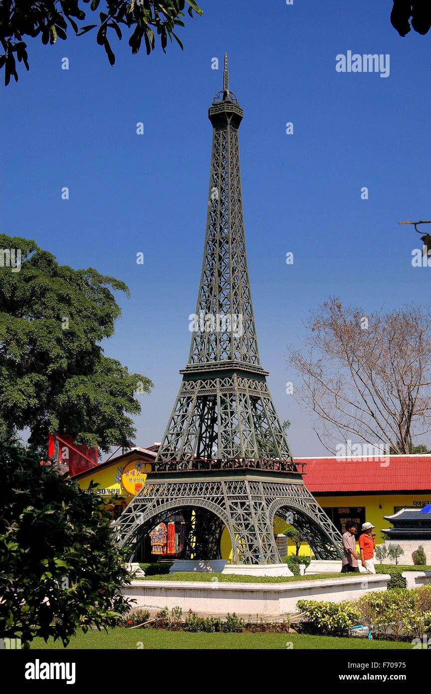 Pattaya, Thailand: Model of the Eiffel Tower in Miniature at Mini Siam ...