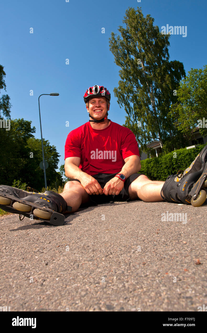 Adult roller skates in the summer of sunny air Stock Photo - Alamy