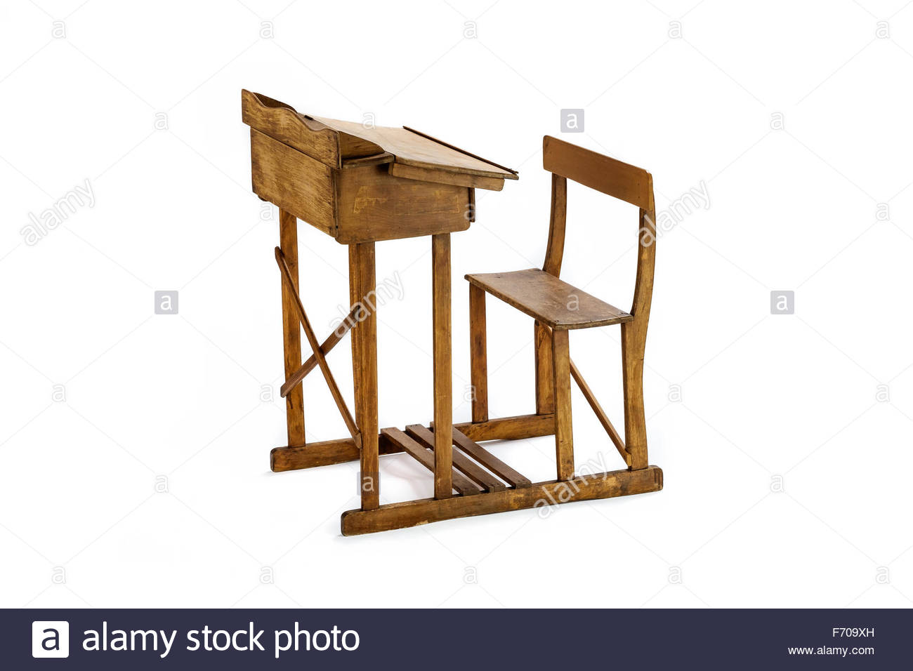 Antique School Classroom Desk Stock Photos & Antique School Classroom ...