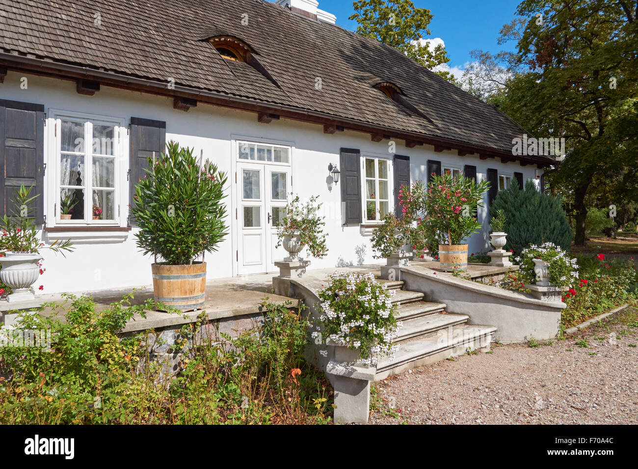 Manor house in the Museum of the Mazovian Countryside in Sierpc, Poland ...