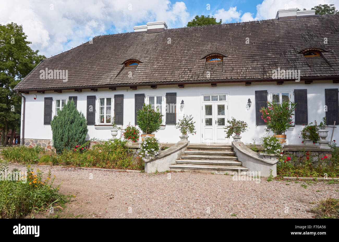 Manor house in the Museum of the Mazovian Countryside in Sierpc, Poland ...