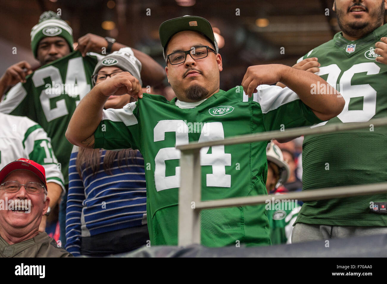 Houston, Texas, USA. 22nd Nov, 2015. New York Jets fans during the 4th ...