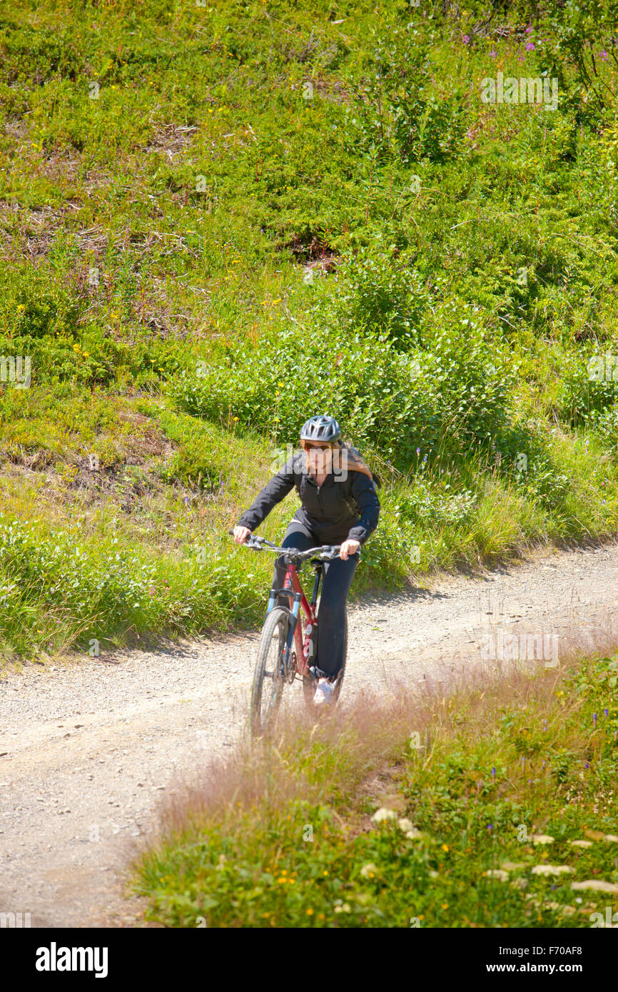 Mountain biking Chamonix Stock Photo - Alamy