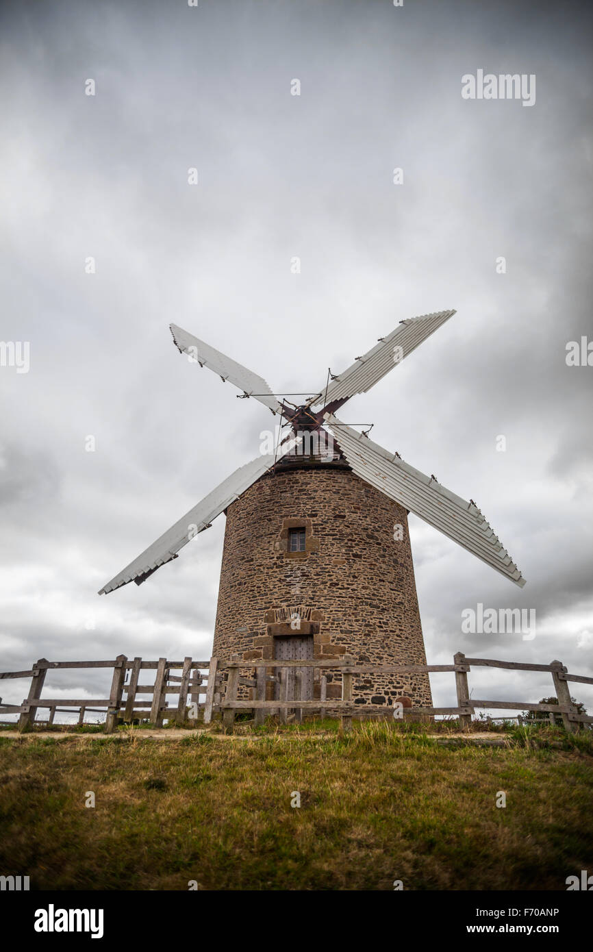 Color image of an old wind mill Stock Photo - Alamy