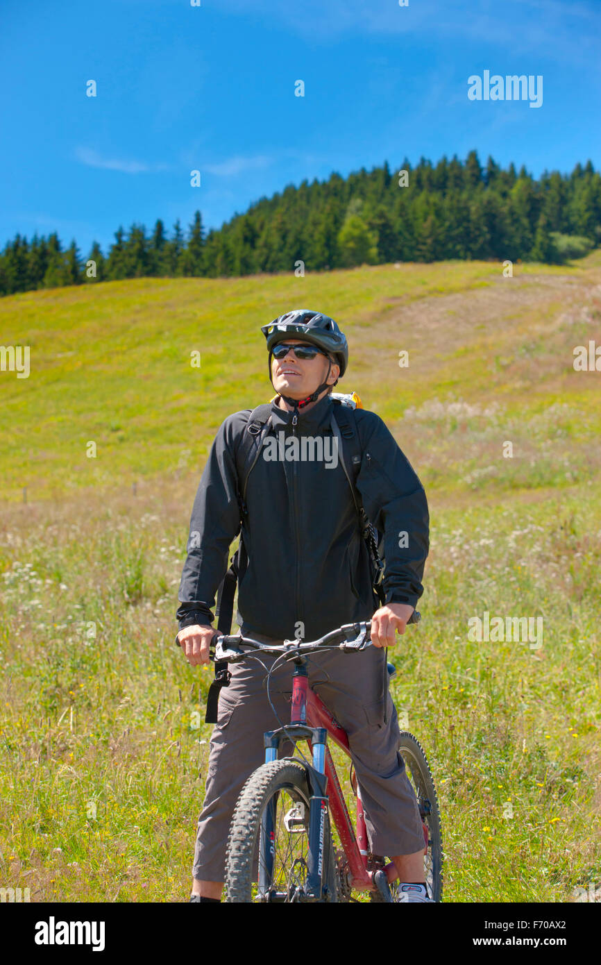 Mountain biking Chamonix Stock Photo - Alamy