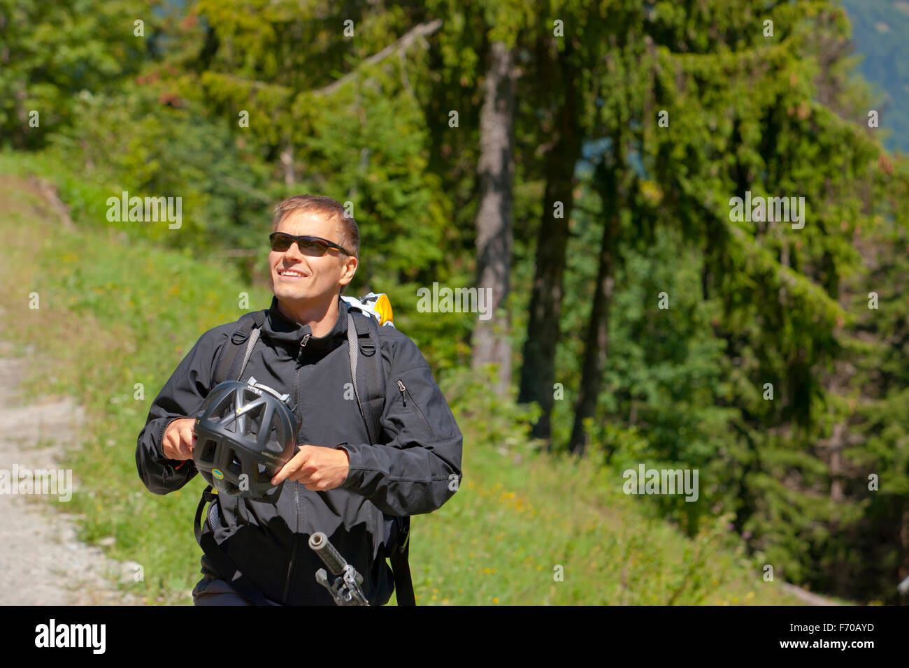 Mountain biking Chamonix Stock Photo - Alamy