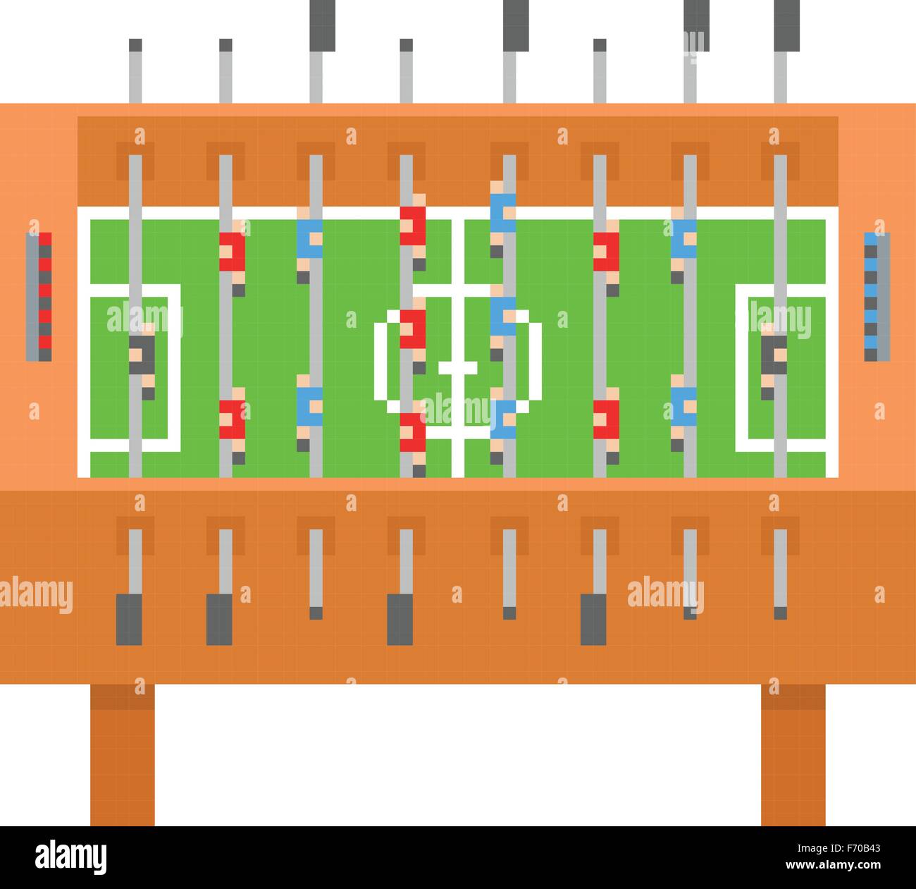 Table soccer pixel art vector illustration. kicker, bar football Stock ...