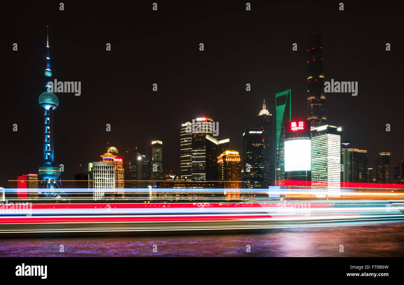 Shanghai night scene china hi-res stock photography and images - Alamy