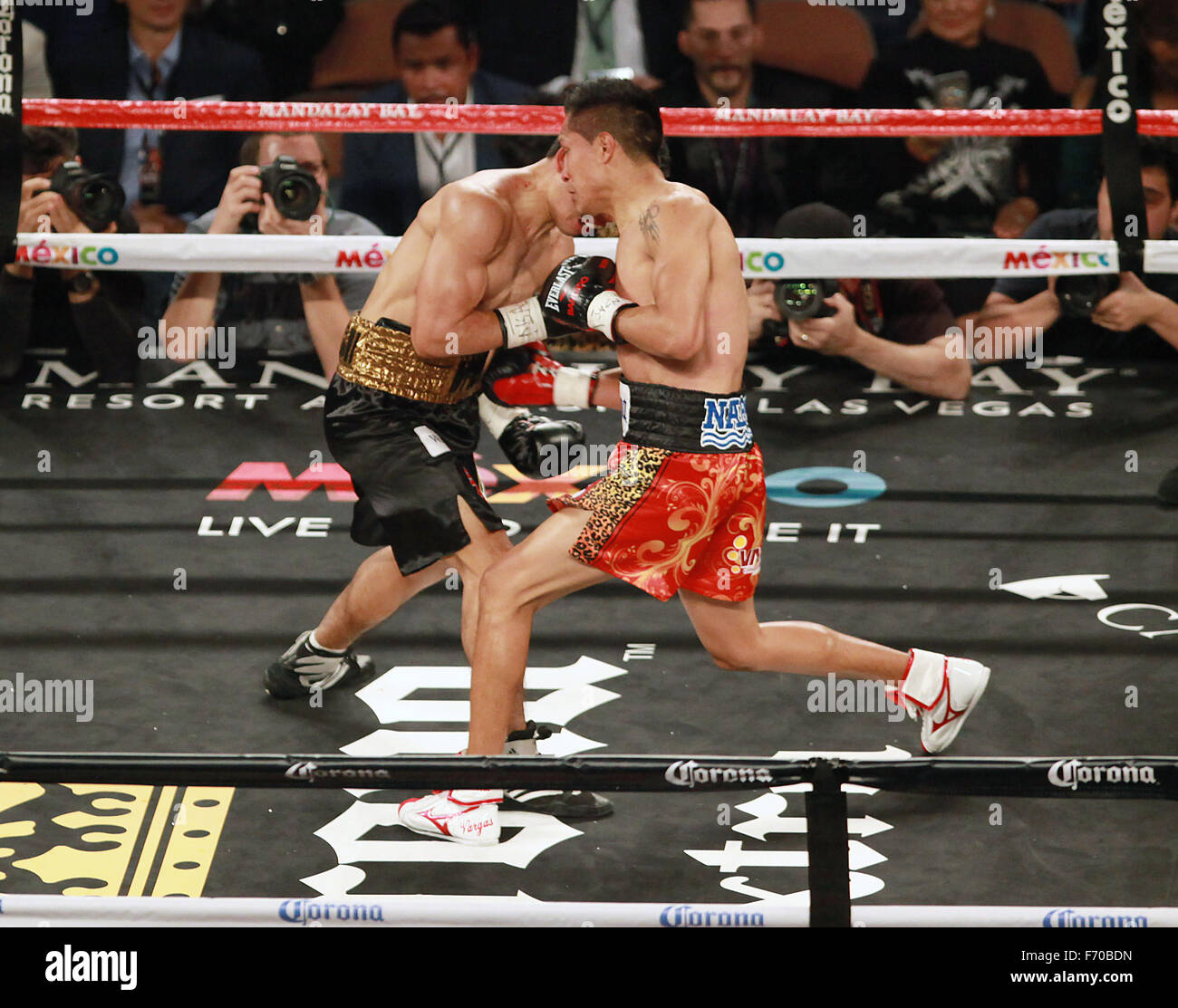Las Vegas, Nevada, USA. 22nd Nov, 2015. Boxers Francisco Vargas and ...