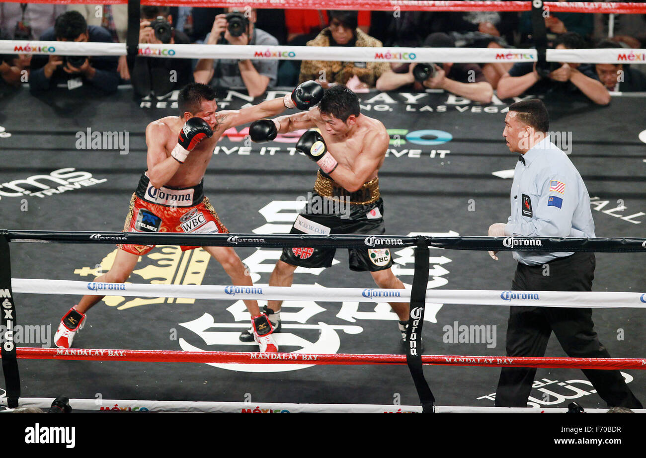 Las Vegas, Nevada, USA. 22nd Nov, 2015. Boxers Francisco Vargas and ...