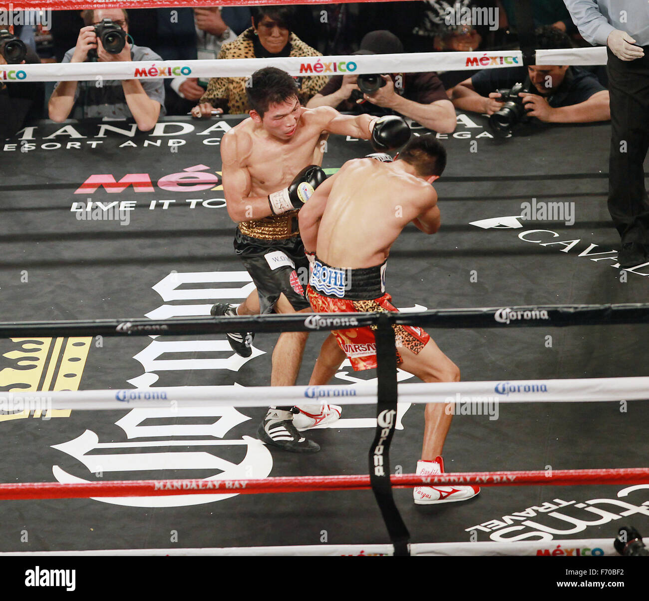 Las Vegas, Nevada, USA. 22nd Nov, 2015. Boxers Francisco Vargas and ...