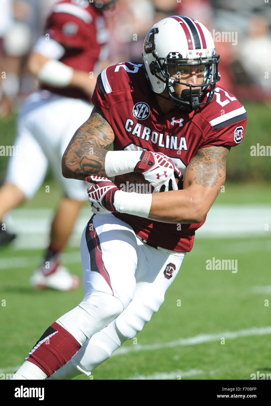 November 21 - Columbia, South Carolina, USA -.South Carolina RB Brandon ...