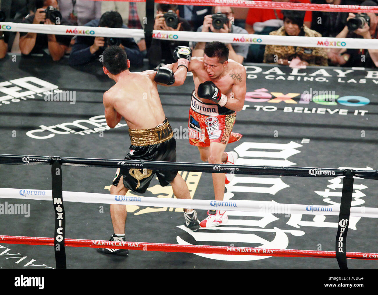 Las Vegas, Nevada, USA. 22nd Nov, 2015. Boxers Francisco Vargas and ...