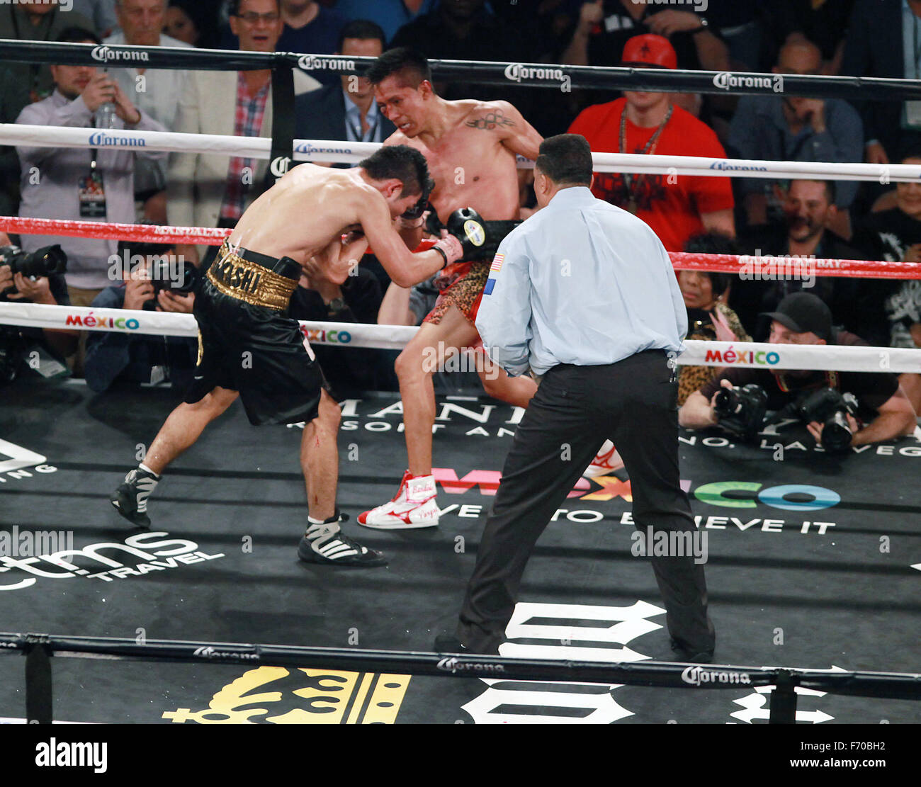 Las Vegas, Nevada, USA. 22nd Nov, 2015. Boxers Francisco Vargas and ...