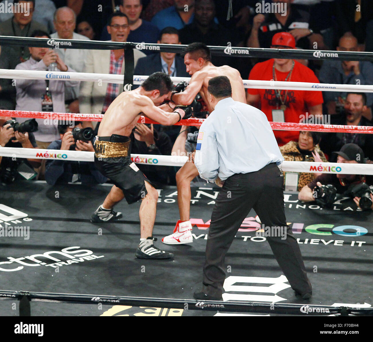 Las Vegas, Nevada, USA. 22nd Nov, 2015. Boxers Francisco Vargas and ...