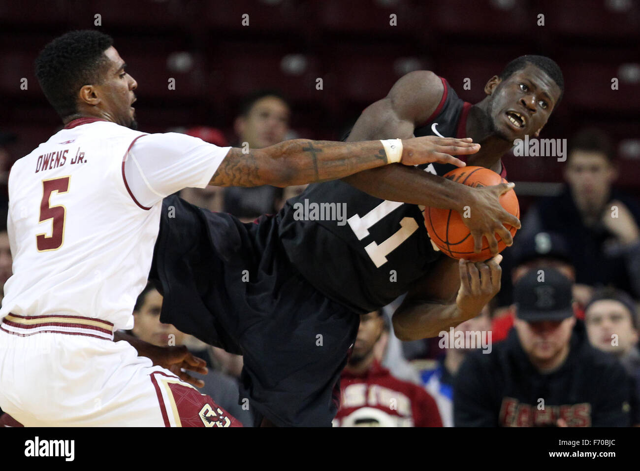 Boston college eagles forward garland owens 5 hi-res stock photography ...