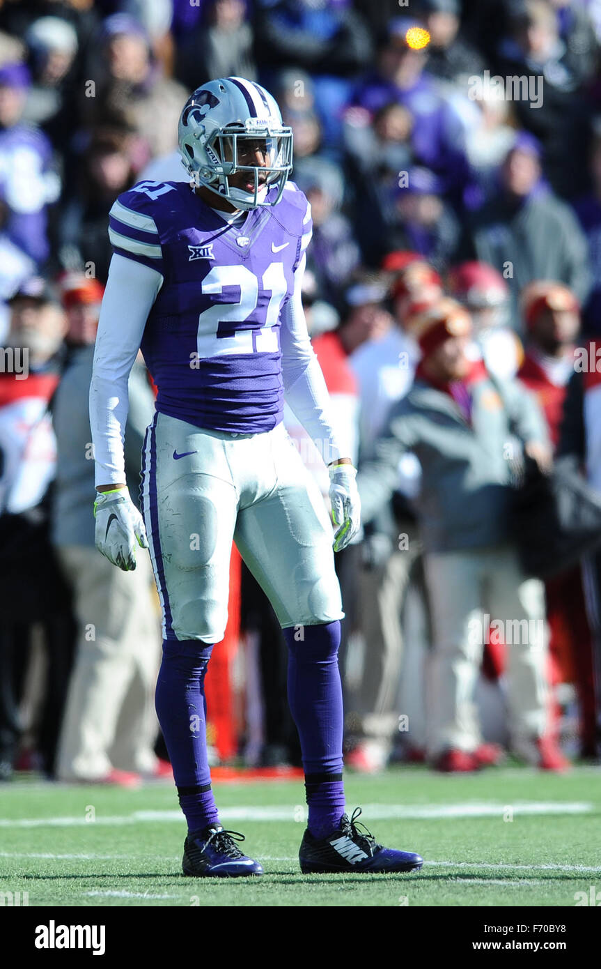 Manhattan, Kansas, USA. 21st Nov, 2015. Kansas State Wildcats defensive ...