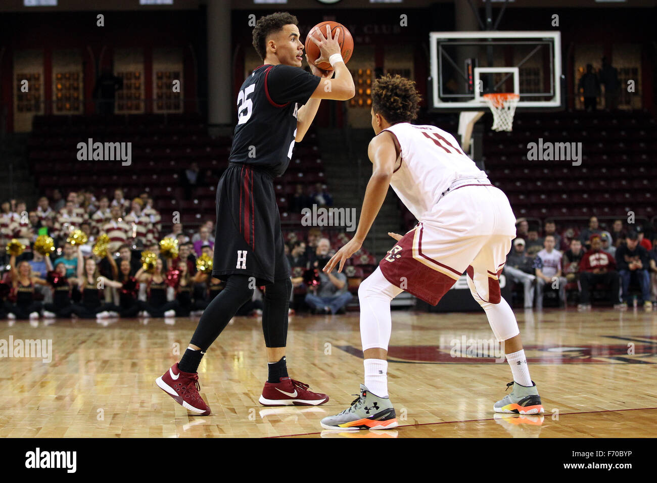 Conte Forum. Massachusetts, USA. 22nd November, 2015. Harvard Crimson ...