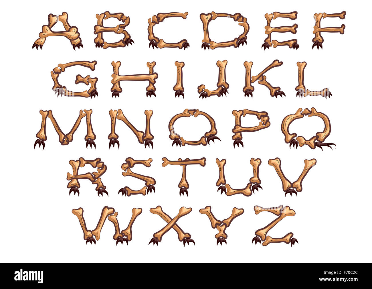 Alphabet with bones hi-res stock photography and images - Alamy