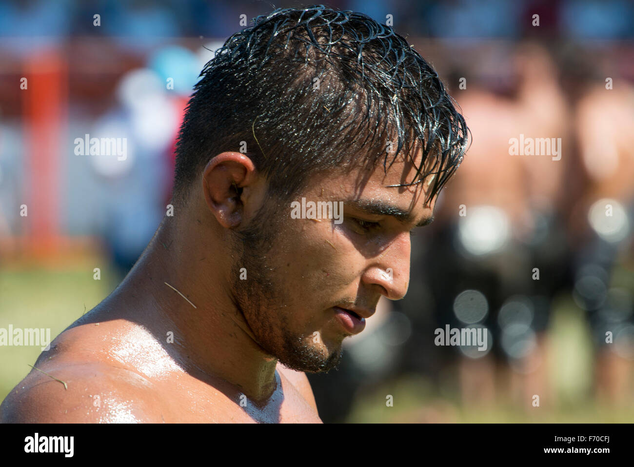 Wrestler, Kirkpinar 654th Oil Wrestling Championships, Edirne, Turkey ...