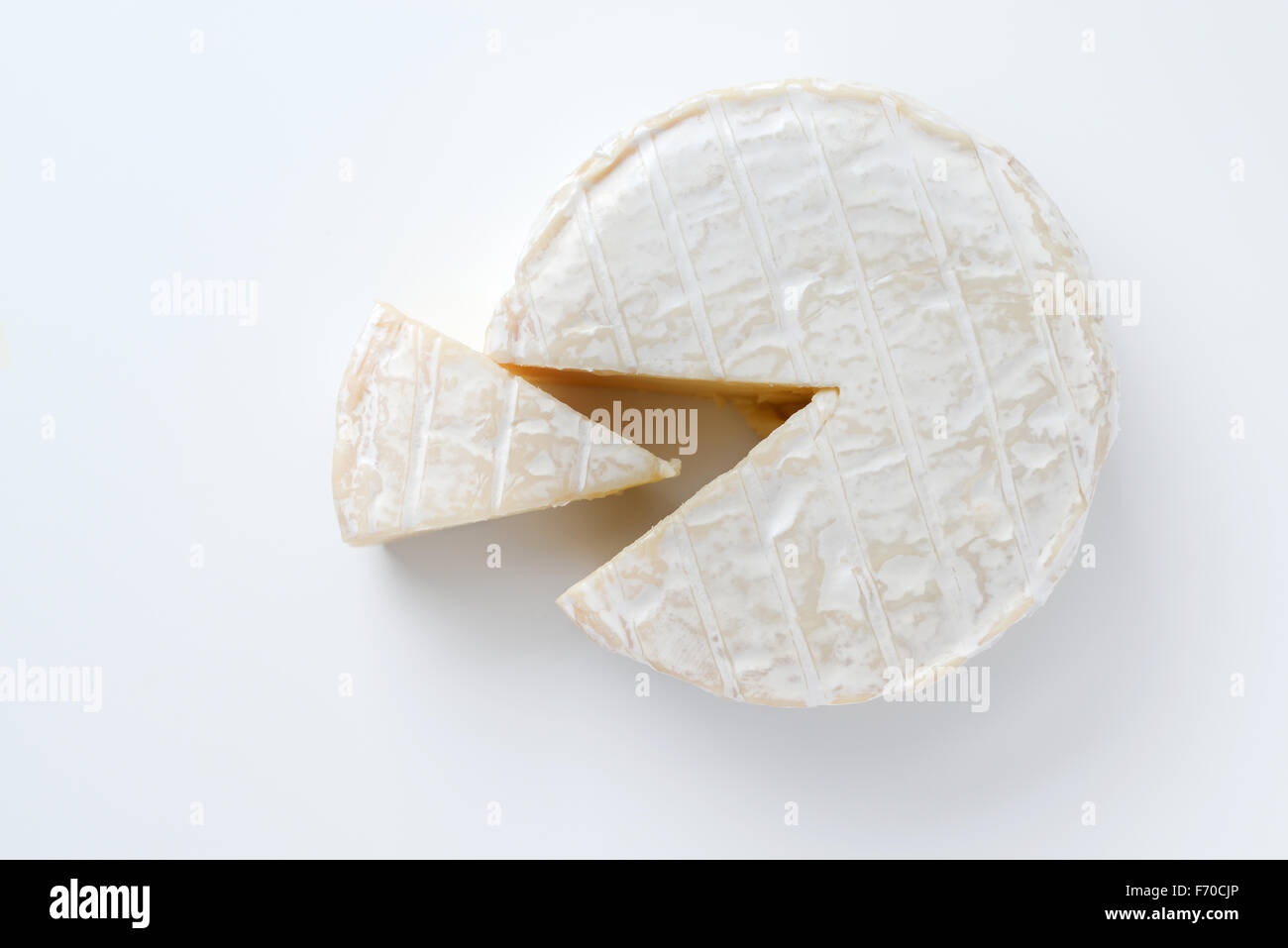 camembert cheese slice isolated on white Stock Photo - Alamy