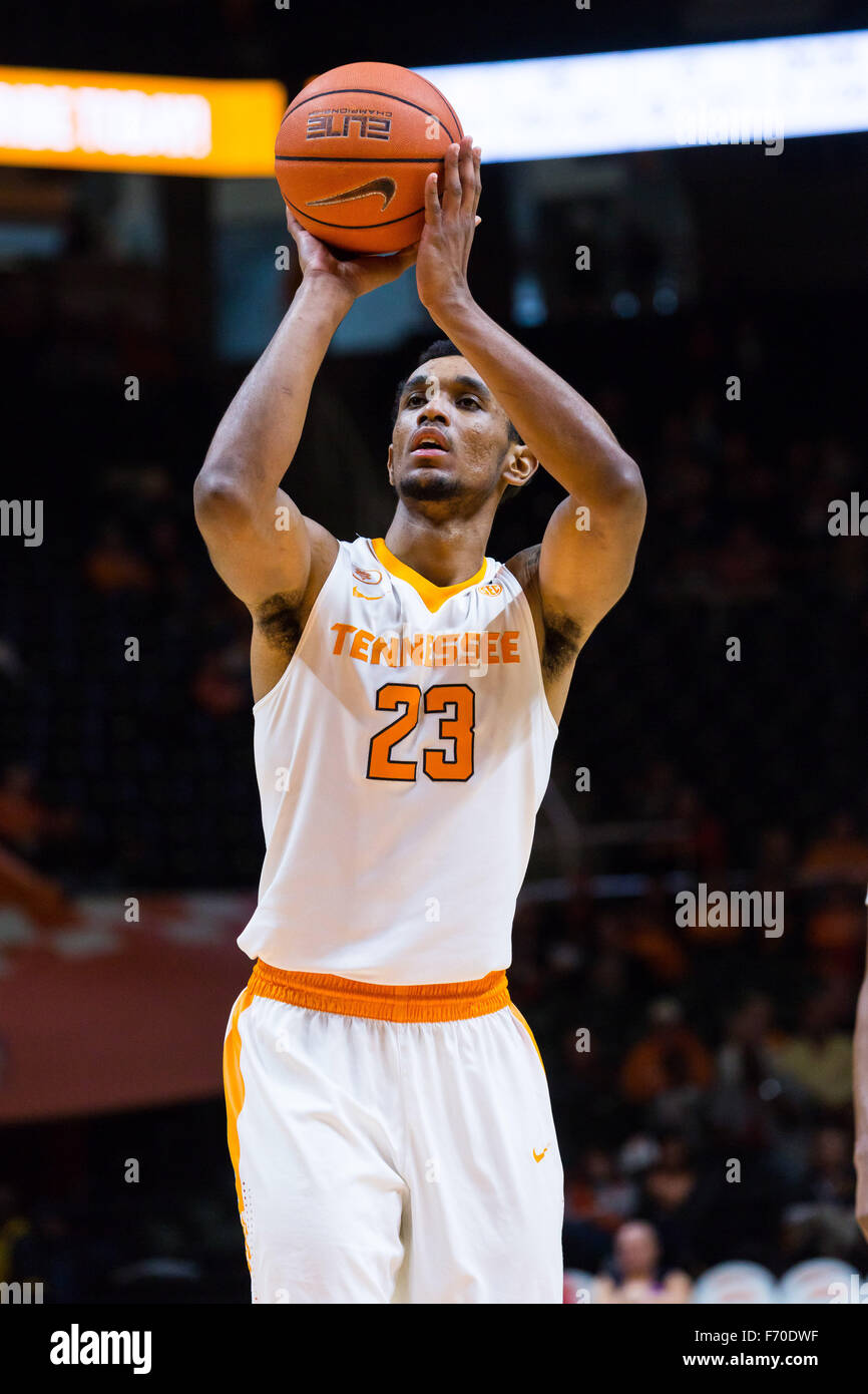 Knoxville, Tennessee, USA. November 22, 2015. Derek Reese #23 of the ...