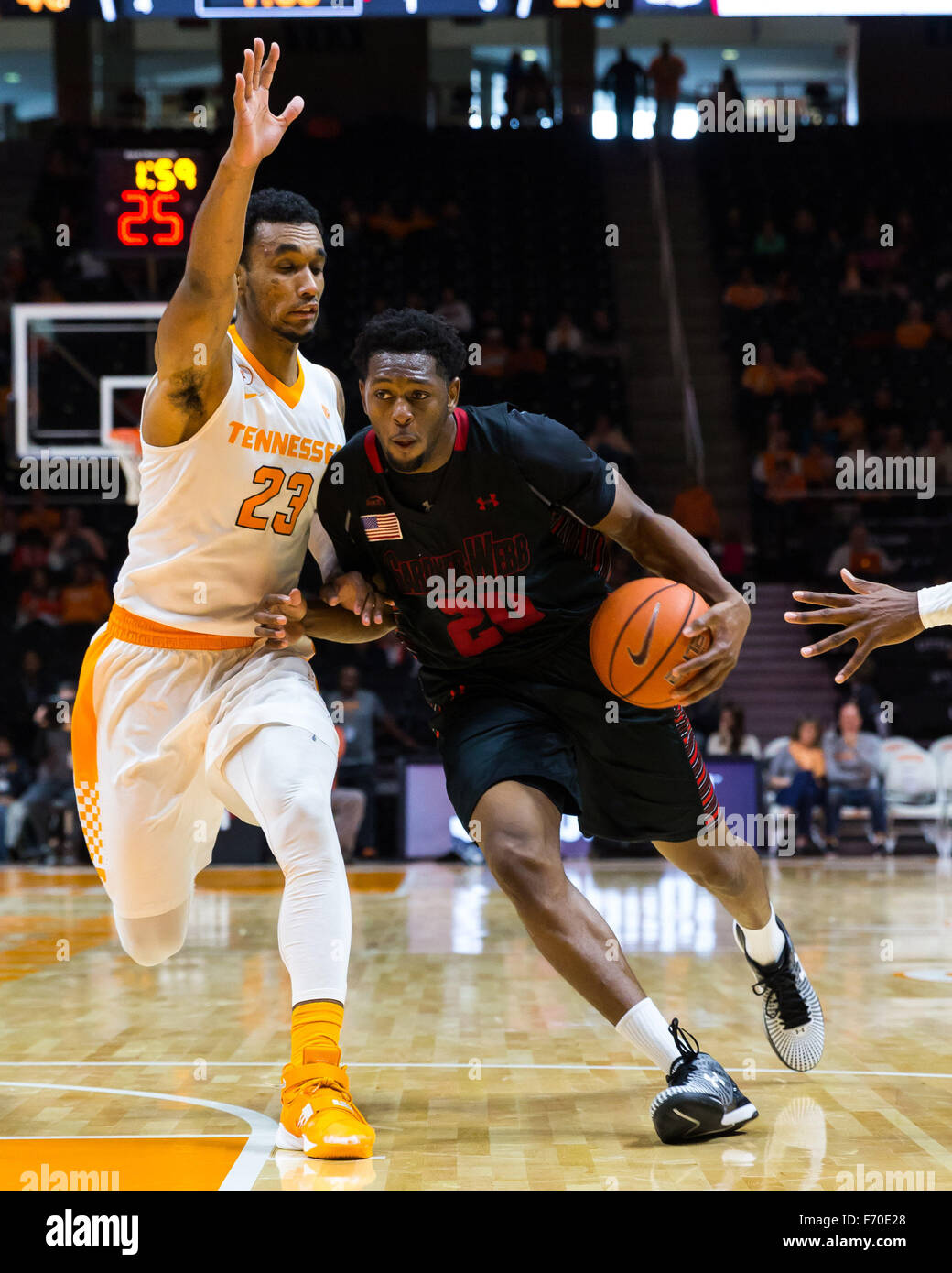 Knoxville, Tennessee, USA. November 22, 2015. Tyrell Nelson #20 of the ...