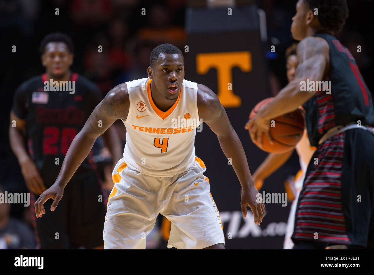 Knoxville, Tennessee, USA. November 22, 2015. Armani Moore #4 of the ...