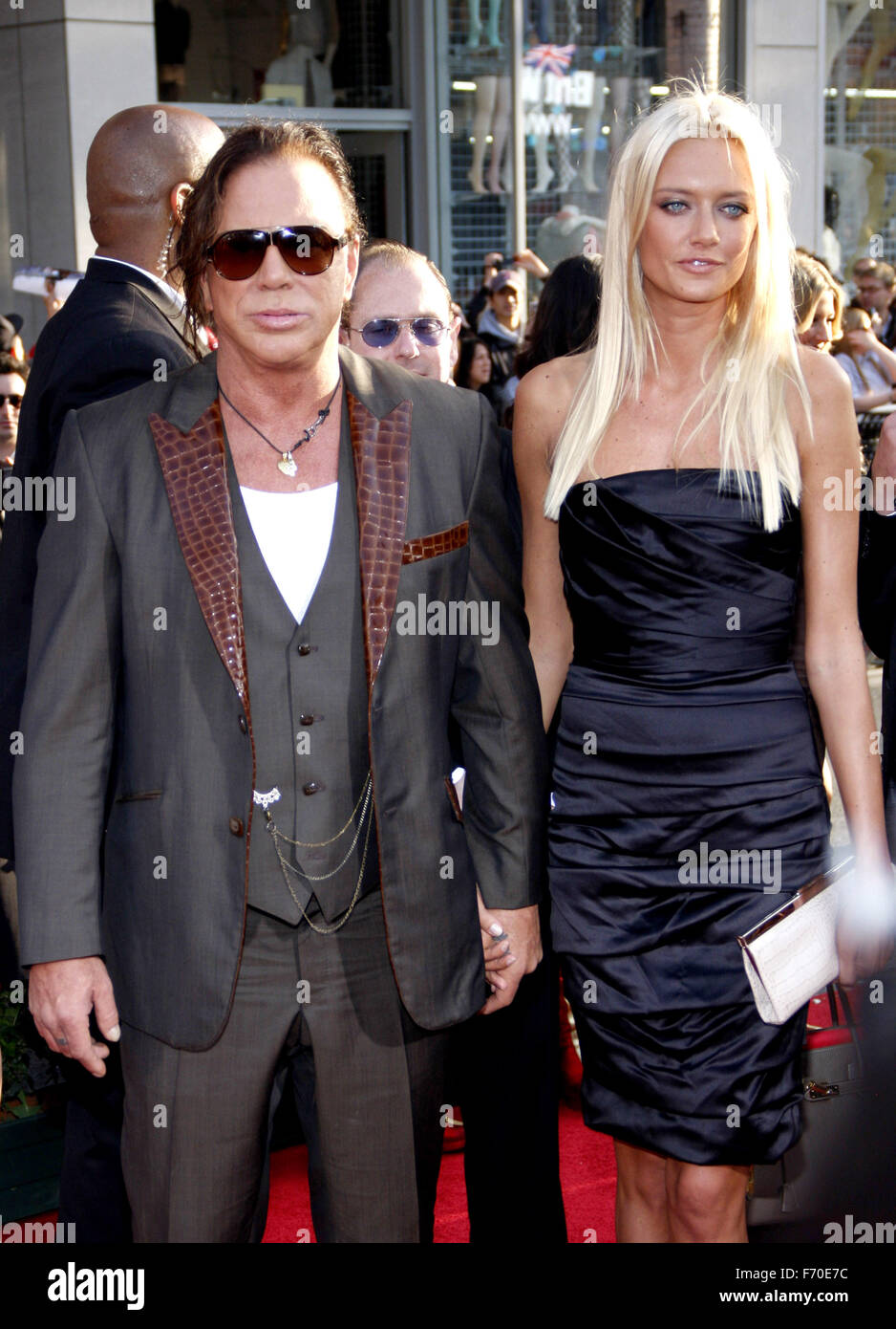 Mickey Rourke and Anastassija Makarenko at the World premiere of "Iron ...