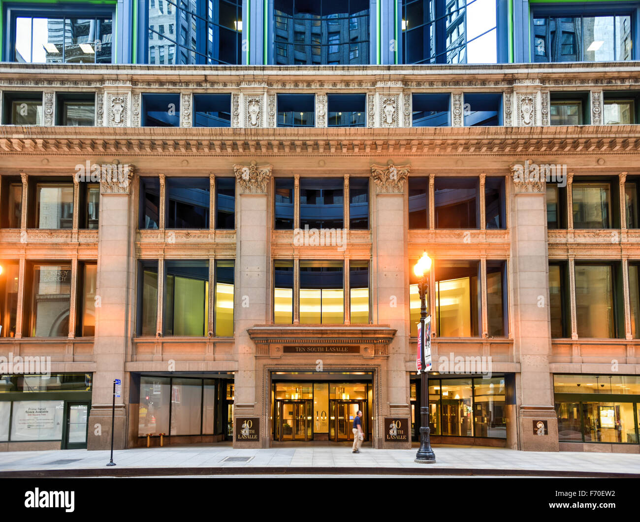 Chicago - September 7, 2015: 10 South LaSalle is a 502 ft (153 m) tall ...