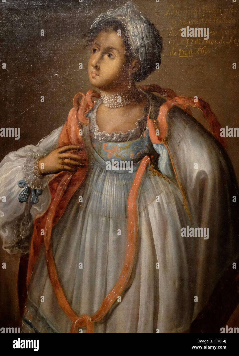 Rendering of a Mulatta - Manuel de Arellano - 1711 Mexico Stock Photo ...