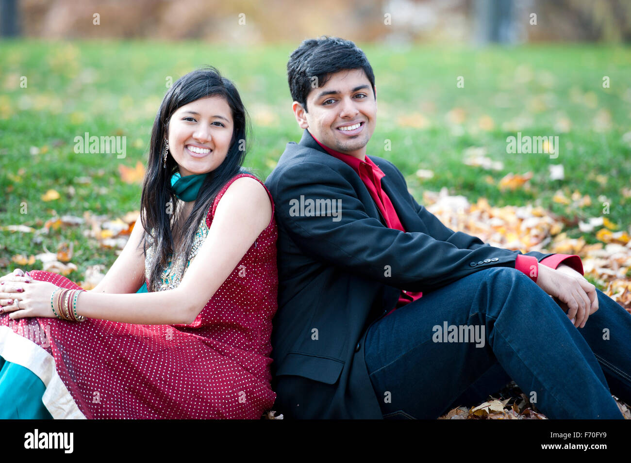 Young Happy Indian Couple Stock Photo - Alamy