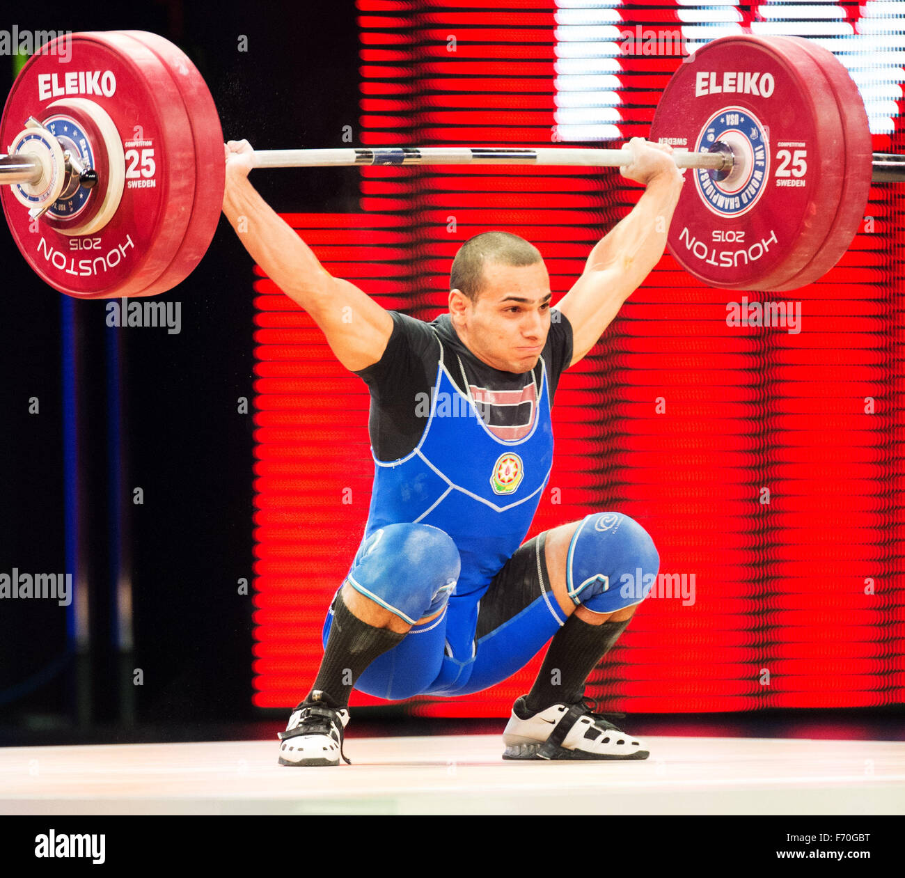 November 22, 2015: Azerbaijan's Valentin Hristov snatches 141 kilograms ...