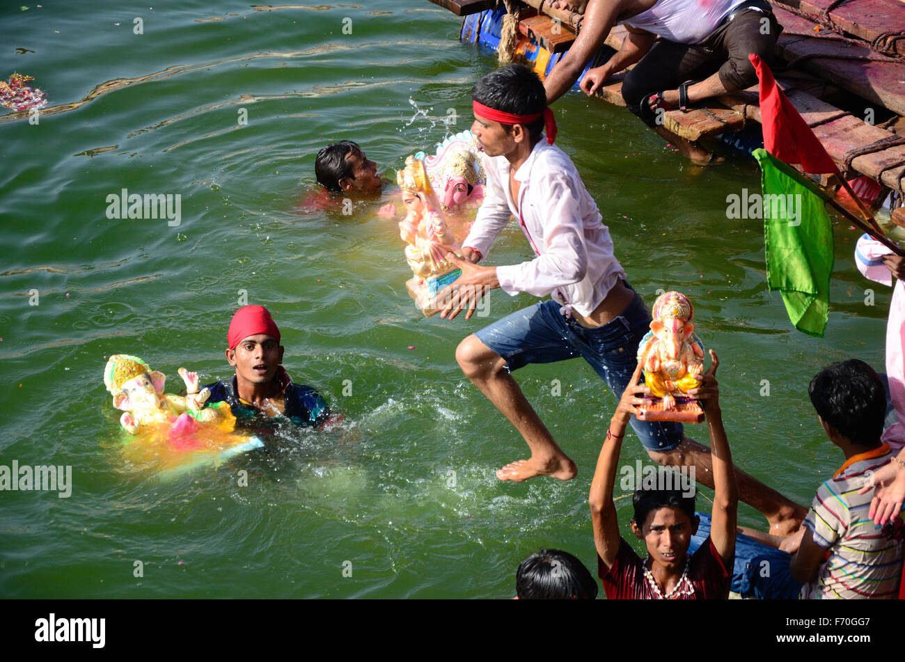 Ganpati immersion, jodhpur, rajasthan, india, asia Stock Photo - Alamy