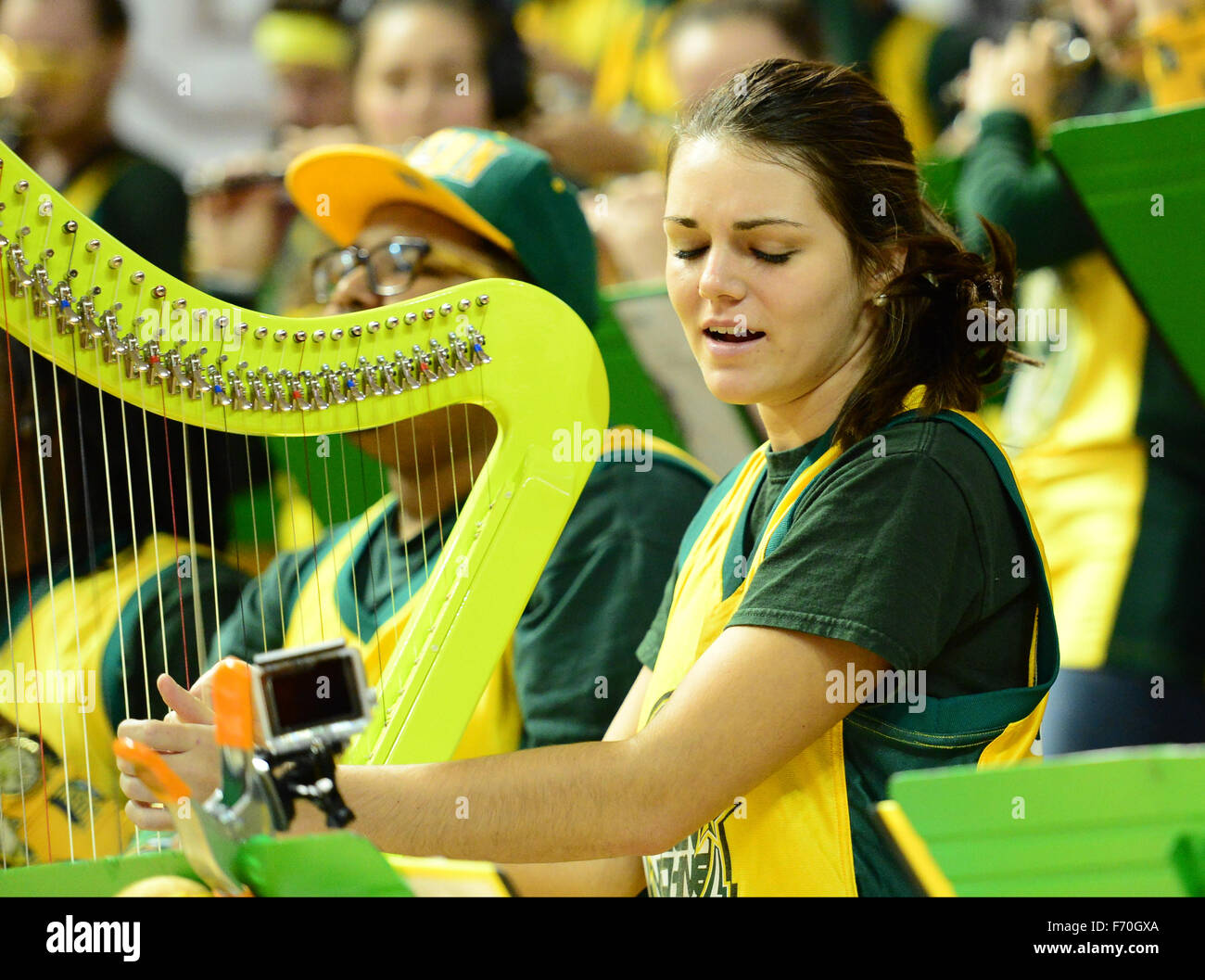 The George Mason pep band, The Green Machine, performs during the NCAA ...