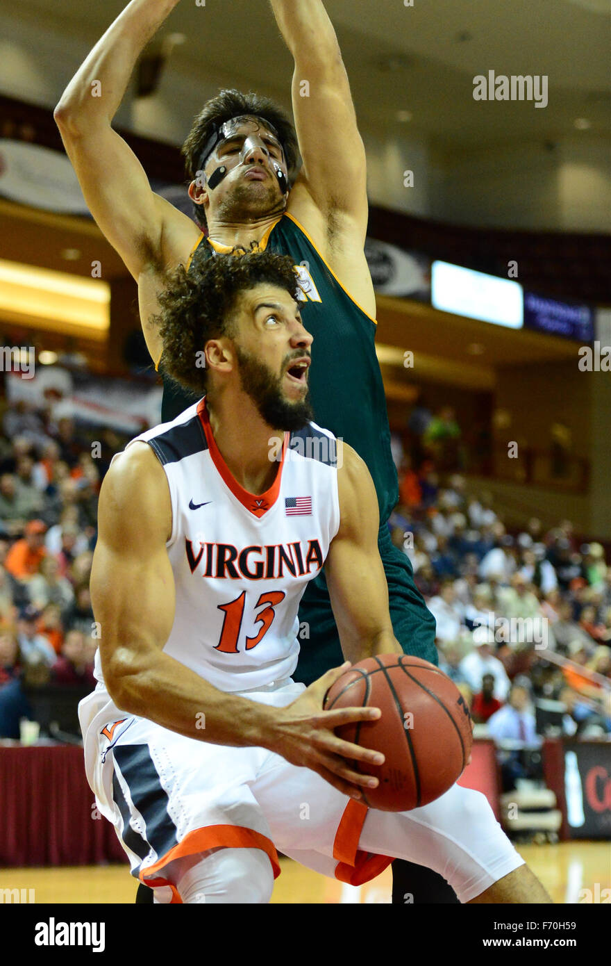 Virginia forward Anthony Gill (13) during the NCAA Basketball game ...