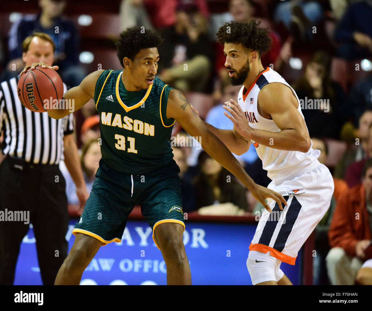 George Mason forward Jalen Jenkins (31) during the NCAA Basketball game ...