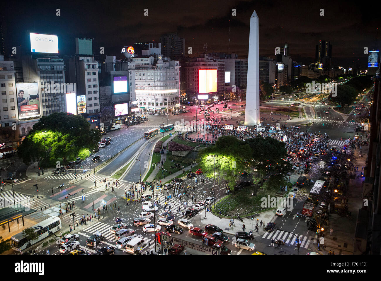 Buenos Aires, Argentina. 22nd Nov, 2015. Supporters of presidential ...