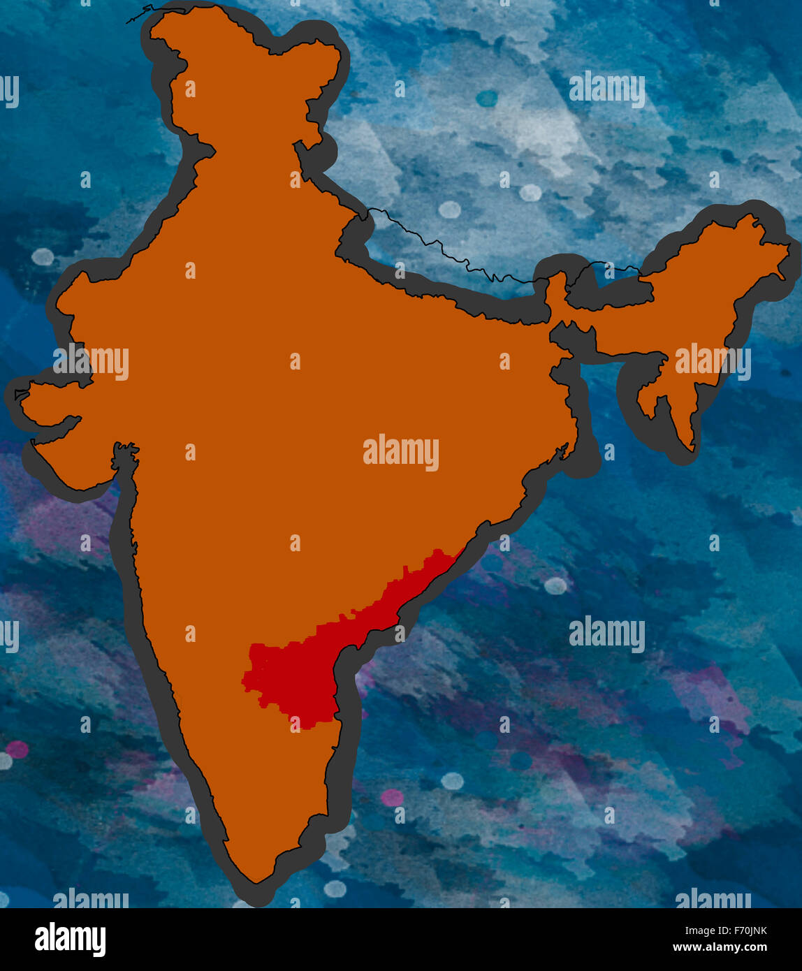 Andhra pradesh map hi-res stock photography and images - Alamy