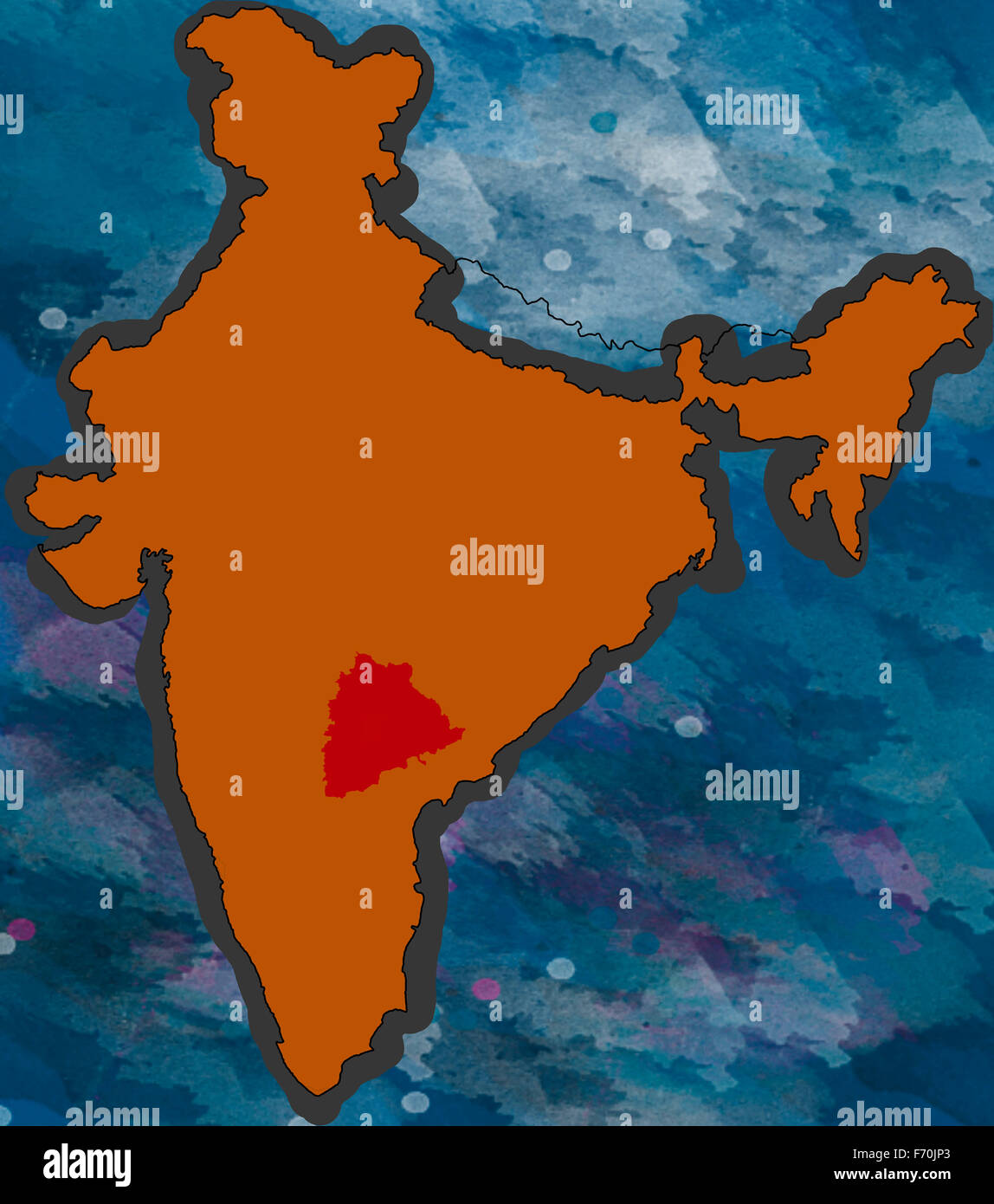 Telangana map hi-res stock photography and images - Alamy Telangana map hi-res stock photography and images - Alamy
