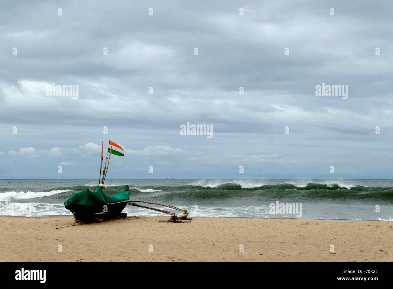 Fishing boat on beach, Kunkeshwar, Sindhudurg, Maharashtra, India, Asia ...