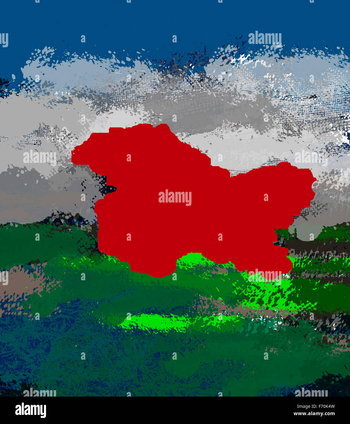 Kashmir map hi-res stock photography and images - Alamy