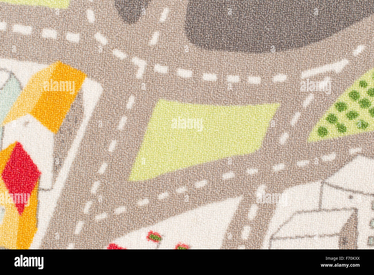 Road pattern on a carpet, playground for children Stock Photo - Alamy