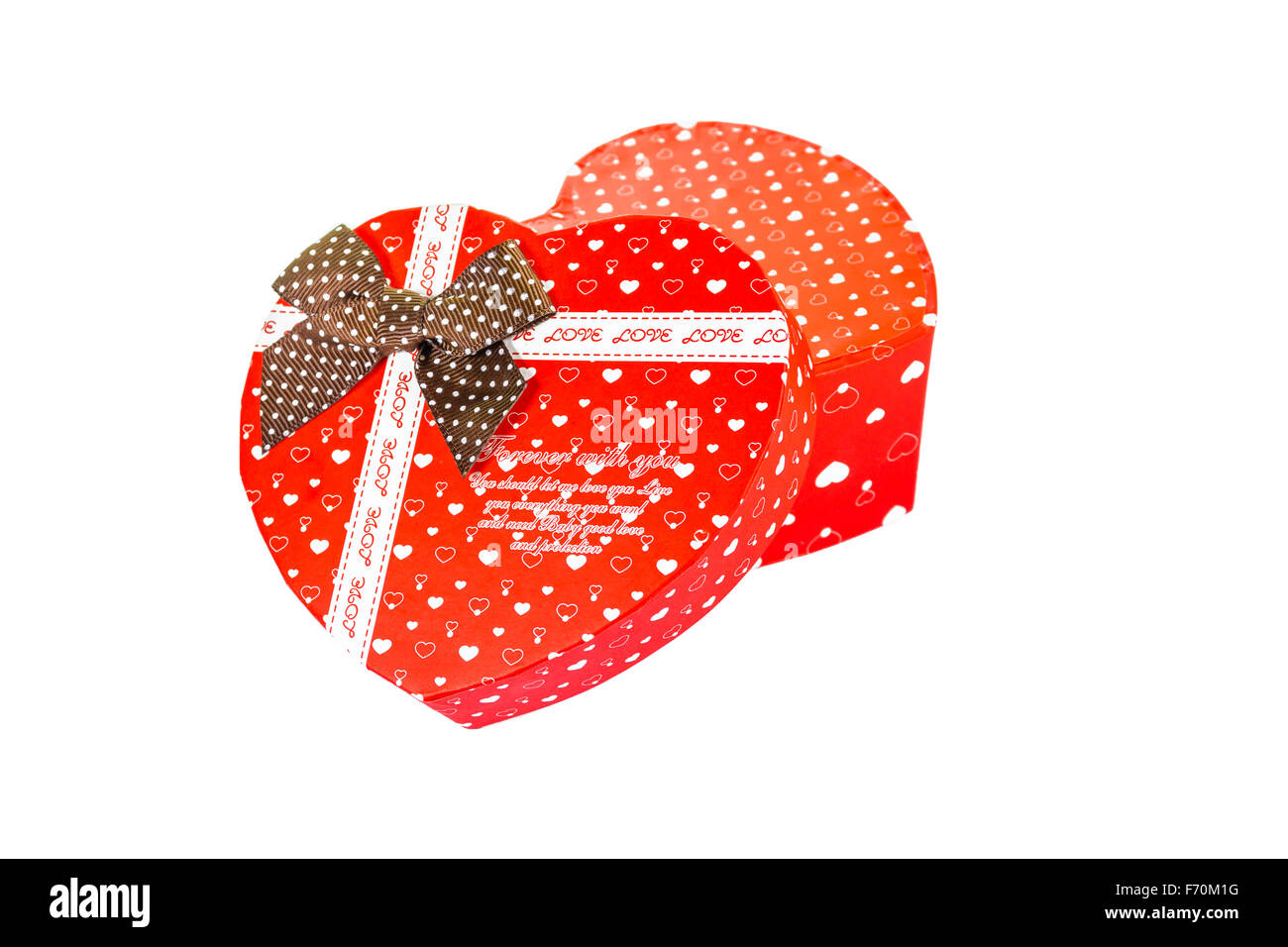 Heart shaped Valentines Day gift box, isolated on white Stock Photo - Alamy