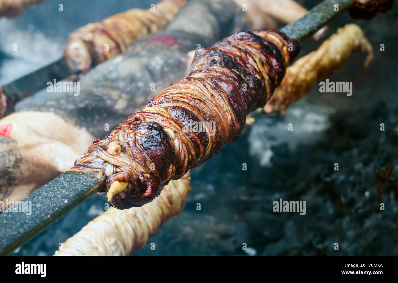 Grilled entrails pork hi-res stock photography and images - Alamy
