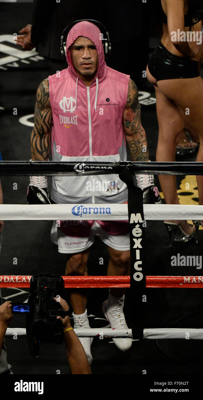 Usa. 21st Nov, 2015. (in Blue/Gray) Mexico's Canelo Alvarez goes 12 ...