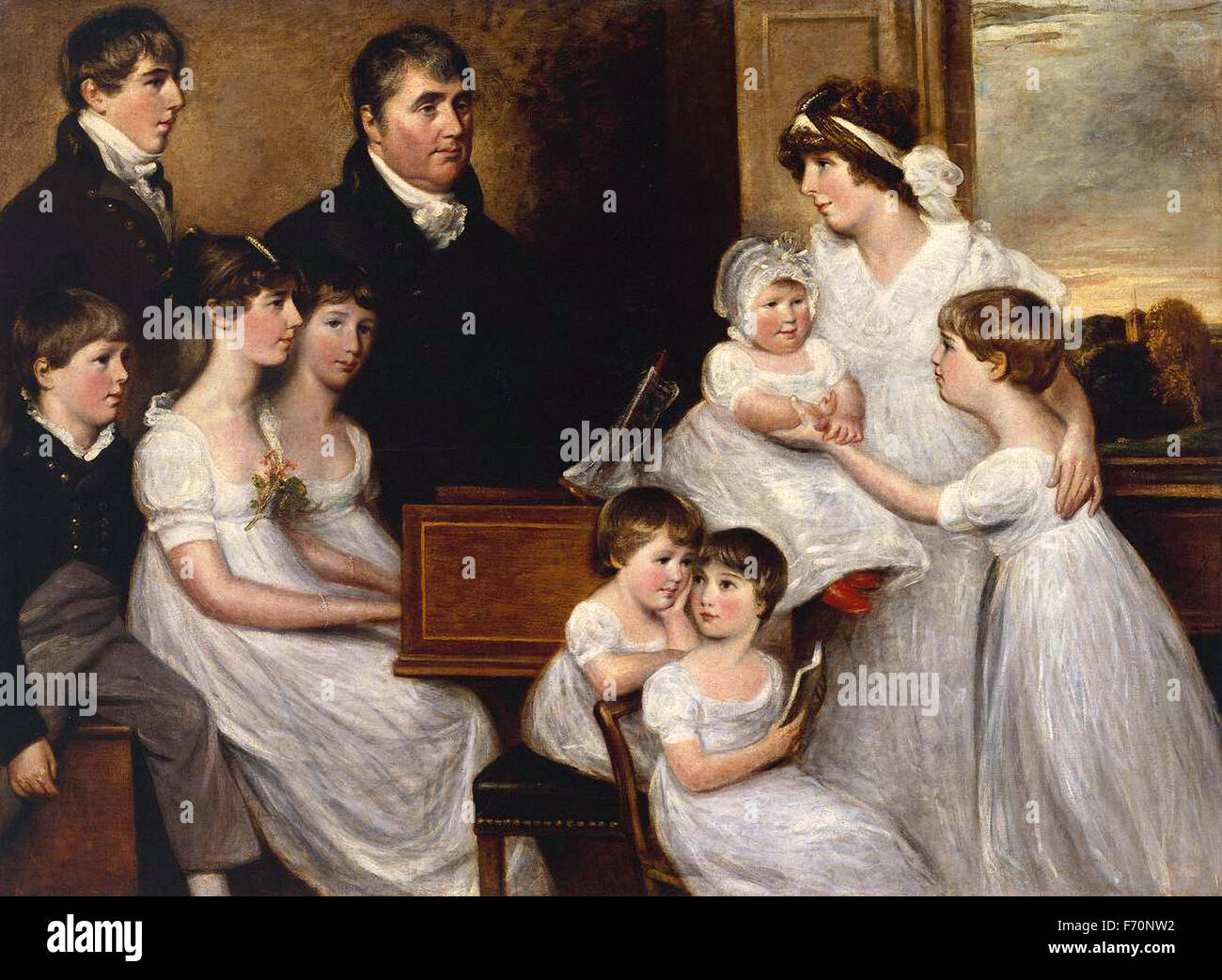John Constable - The Bridges Family Stock Photo - Alamy