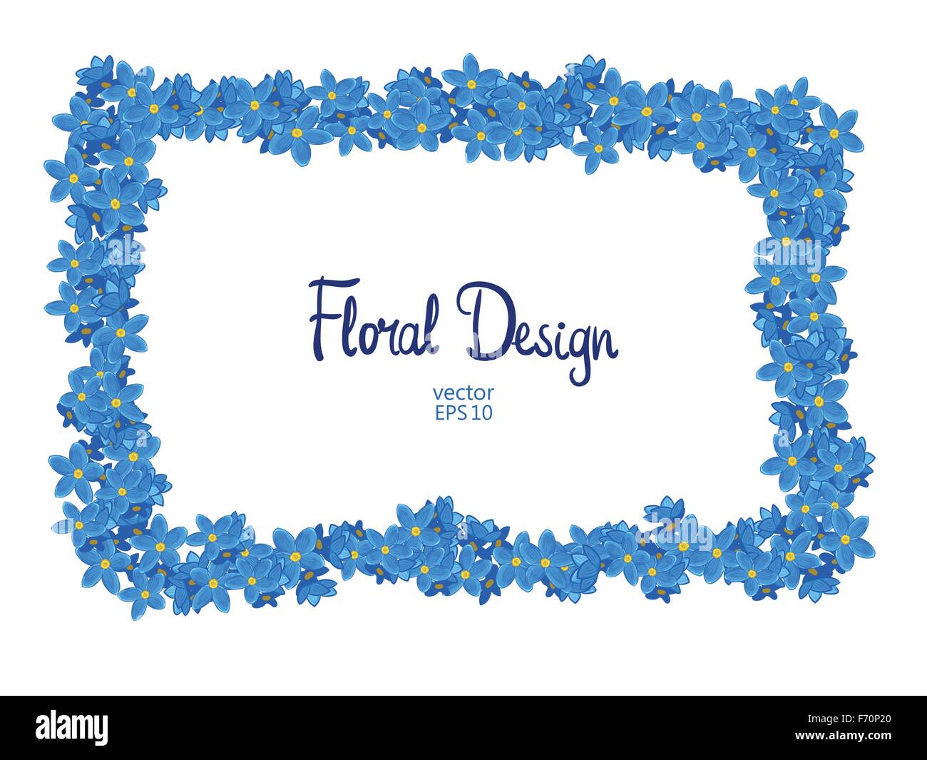 Vector frame with forget-me-not flowers Stock Vector Image & Art - Alamy