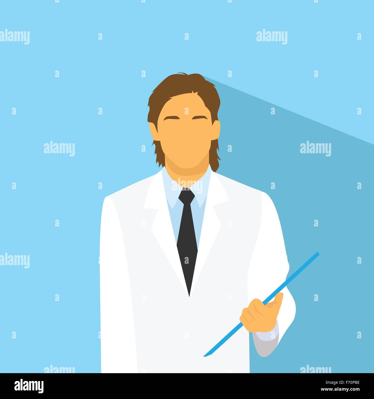 Medical Doctor Profile Icon Male Portrait Flat Design Stock Vector ...