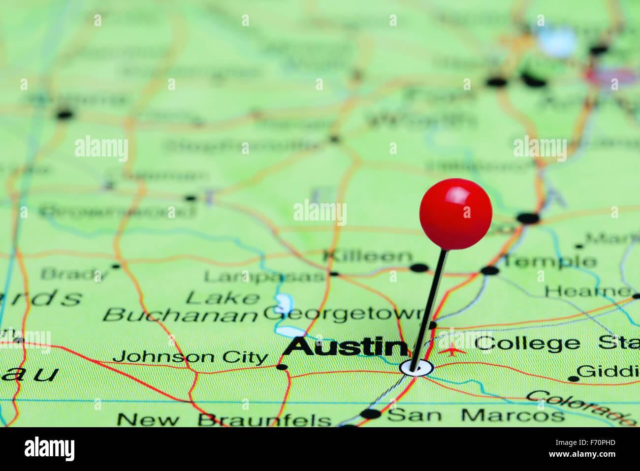 Austin map hi-res stock photography and images - Alamy